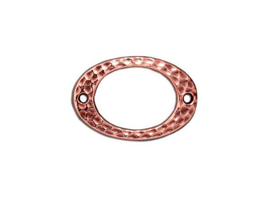 5 Pc Hammertone Oval Link 24x17mm Antique Copper Tierracast Link ...