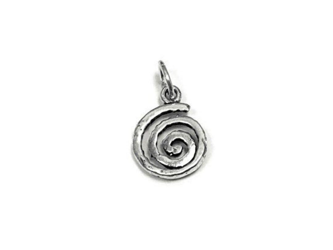 Spiral Charm Sterling Silver 14mm, Silver Swivel Charms, .925 Sterling ...