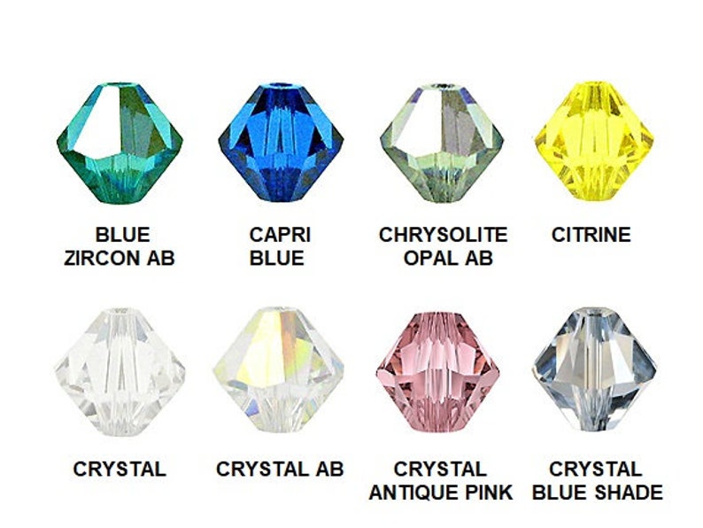 100 Pcs Swarovski®/preciosa 5328 Faceted Bicone Beads 3mm, European ...