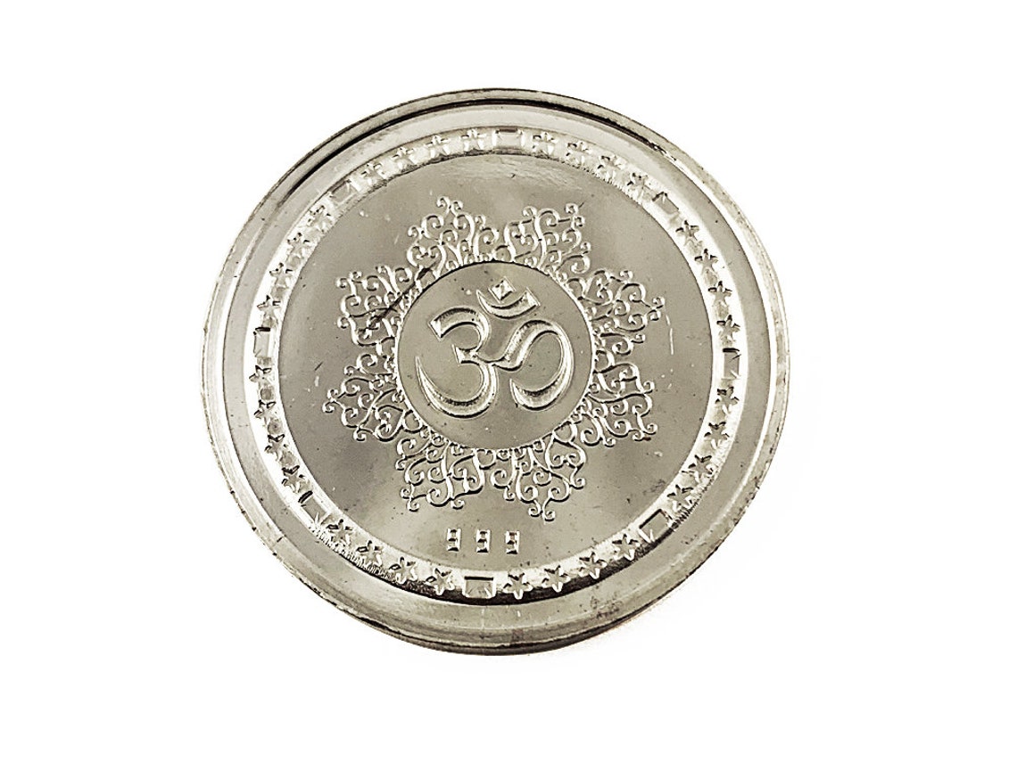 Ganesh Coin 10 Gm Pure 999 Silver Coin Hallmarked 999 Silver Ganesh Om ...