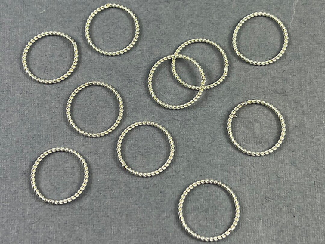 25 Pcs Bright White Floaters Sterling Silver 10mm, 20 Gauge, 0.8mm ...