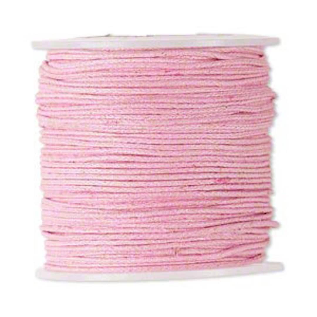 25 Meter 0.5mm Waxed Cotton Cord Spool, Light Pink Cord, Waxed Cord ...