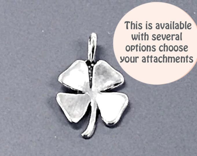 Four Leaf Clover Sterling Silver Charms, Silver Four Leaf Clover Charm ...