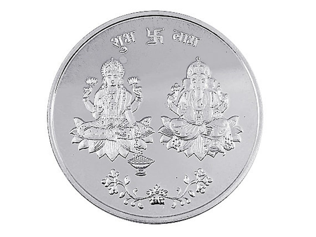 Lakshmi Ganesh Saraswati Coin 20 Gm Pure 999 Silver Coin Hallmarked 999 ...