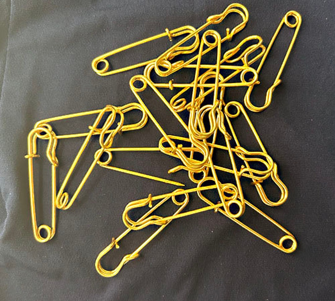 5 Pc 2 Gold Safety Pins Kilt Pins Gold Plated 11x50mm, Tag Label Pins ...