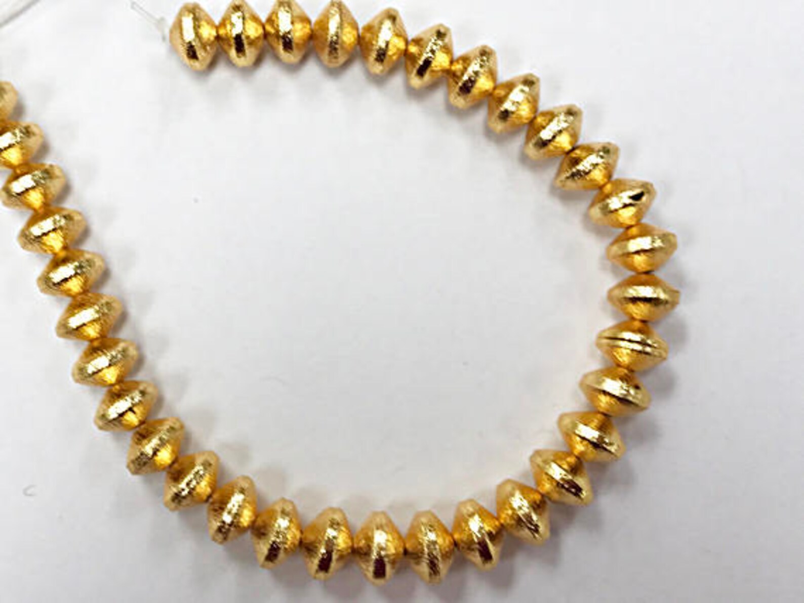 8mm Rondelles Brushed Gold 8mm X 6mm 35 Beads Anti Tarnish - Etsy