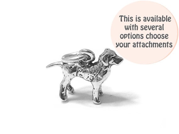 Labrador Charm Sterling Silver 12mm, Retriever Charms, Sterling Silver ...