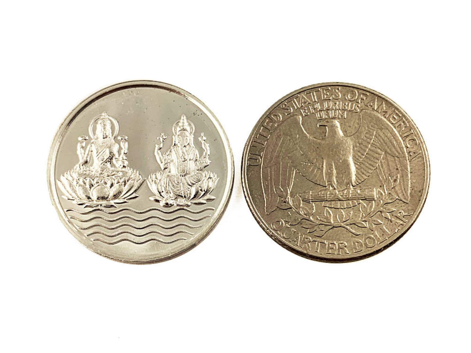 Lakshmi Ganesh Coin 5gm Pure 999 Silver Coin Hallmarked 999 | Etsy