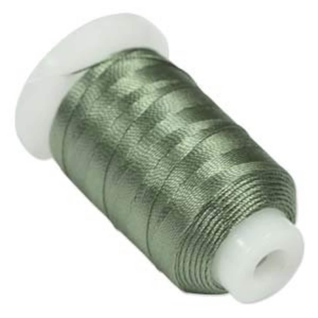 100% SILK Pearl String Thread Dark Green Assorted Size Beadsmith Silk ...