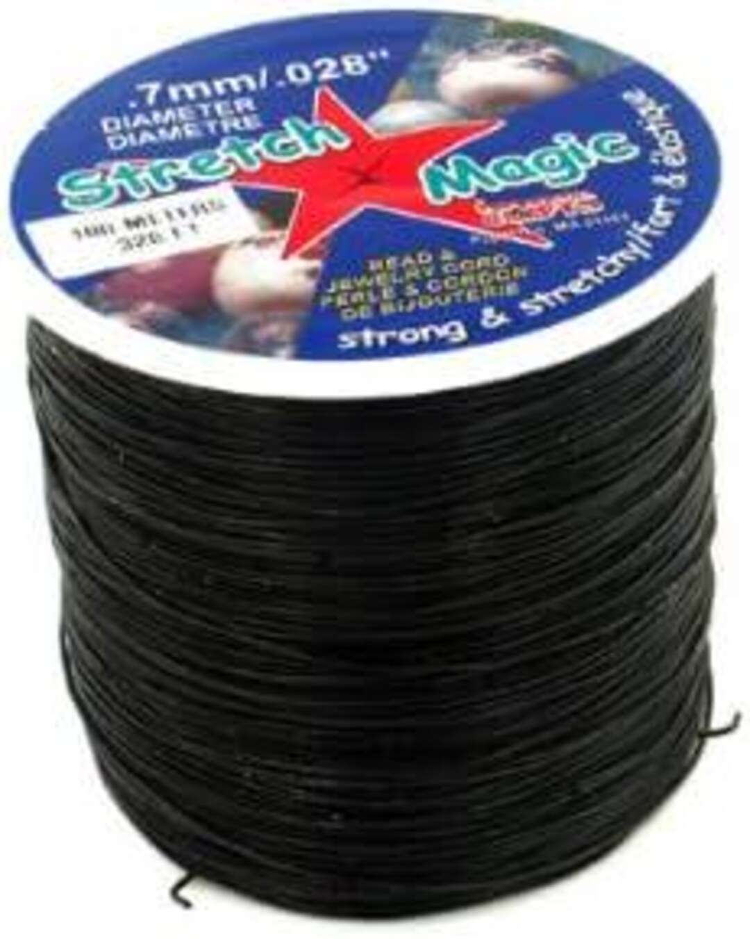 Stretchy Cord 0.7mm 100 Meter, Black, Stretch Magic 100 Meter 0.7mm ...
