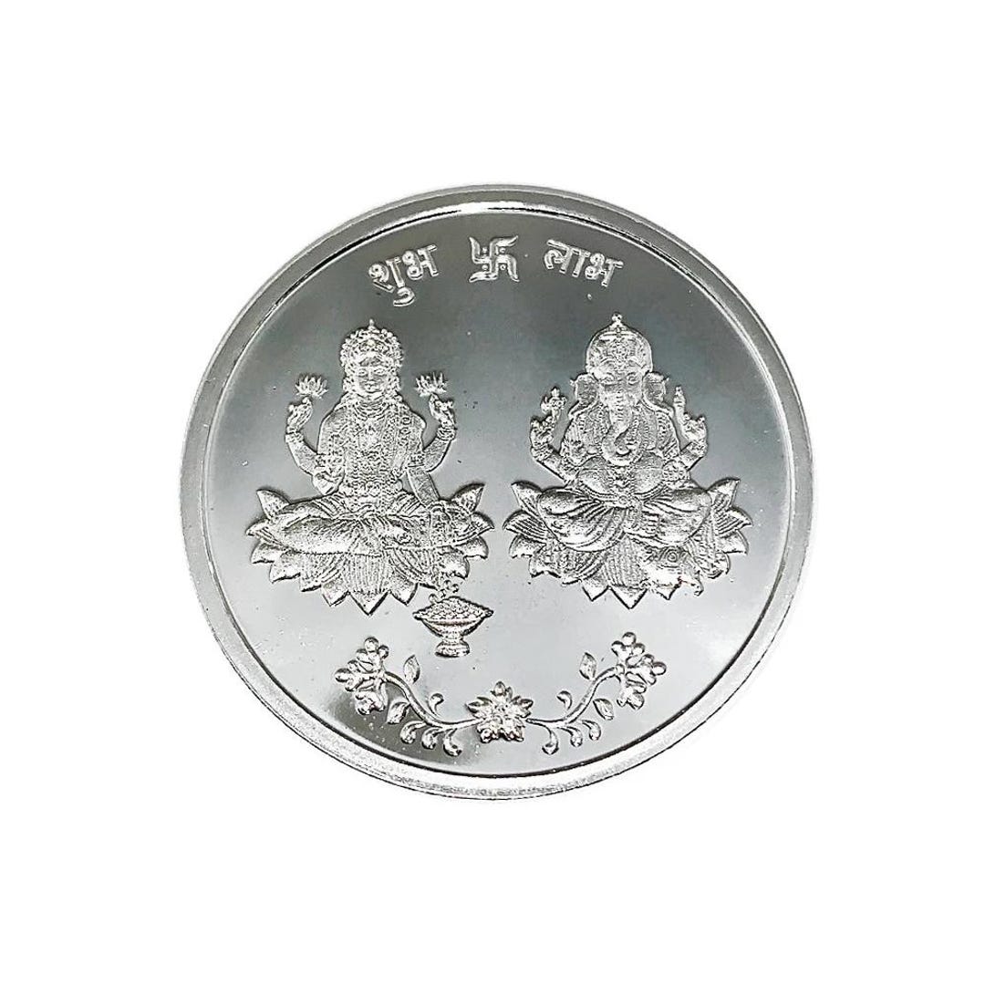 Lakshmi Ganesh 999 Fine Pure Silver Coins Hallmarked Hindu Coins 5gm ...
