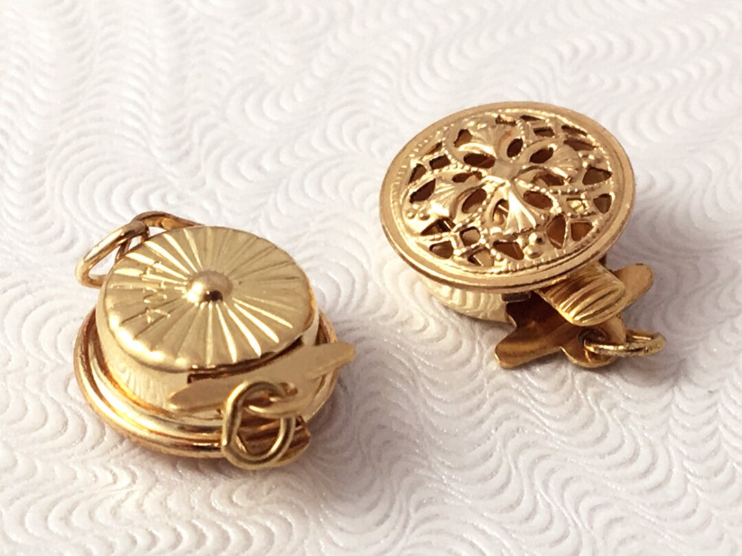 9mm Pearl Clasp 14K Gold Filled Round Filigree Clasp Gold Filled Pearl ...