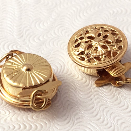 Pearl Clasp 14k Gold Filled Round Filigree Clasp-9mm - Etsy