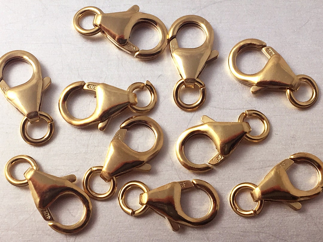 2 Pc Gold-filled Lobster Claw Trigger Clasp 10.2x6.4mm Findings With ...