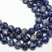 8mm Indigo Blue Agate Faceted Round Gemstone Beads Strand - Full Strand ...