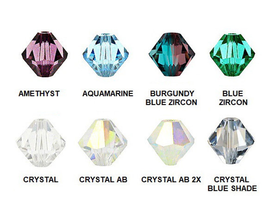 18 Pcs Swarovski® 5328/PRECIOSA Faceted Bicone Beads 8mm, Swarovski Crystal Beads, 5328 ...