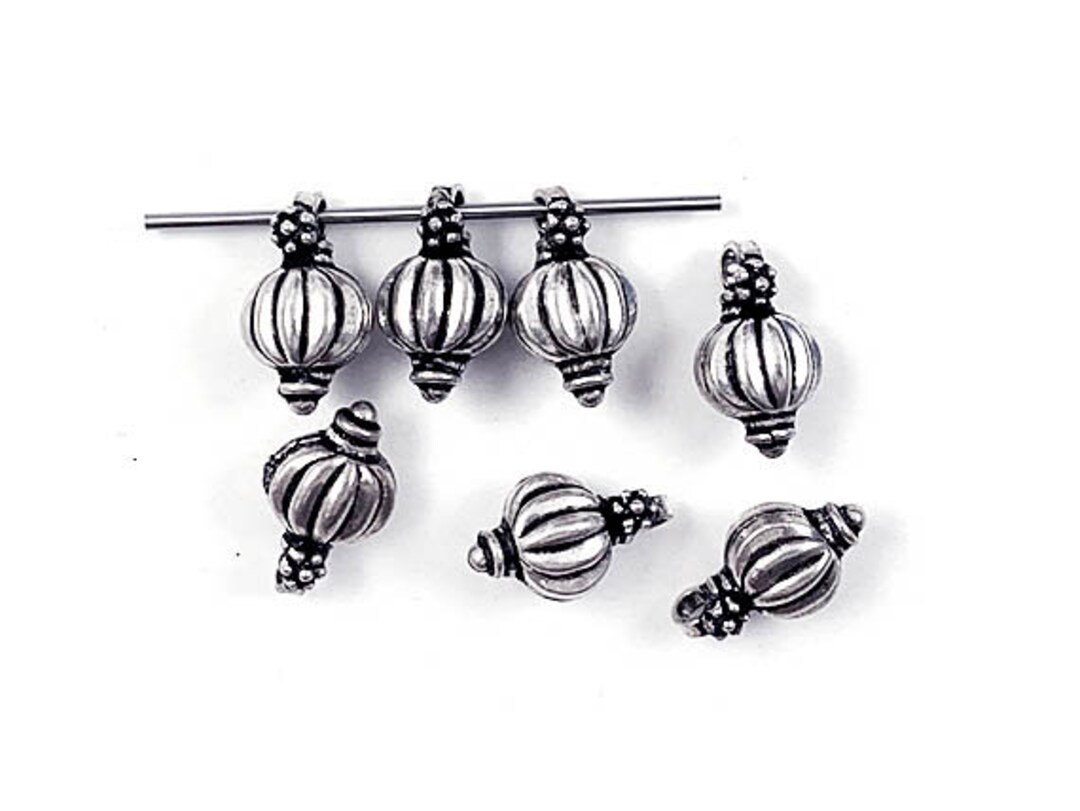1pc Bali Silver Beads Antiqued, Bali Style Silver Charms, 19.5mm ...