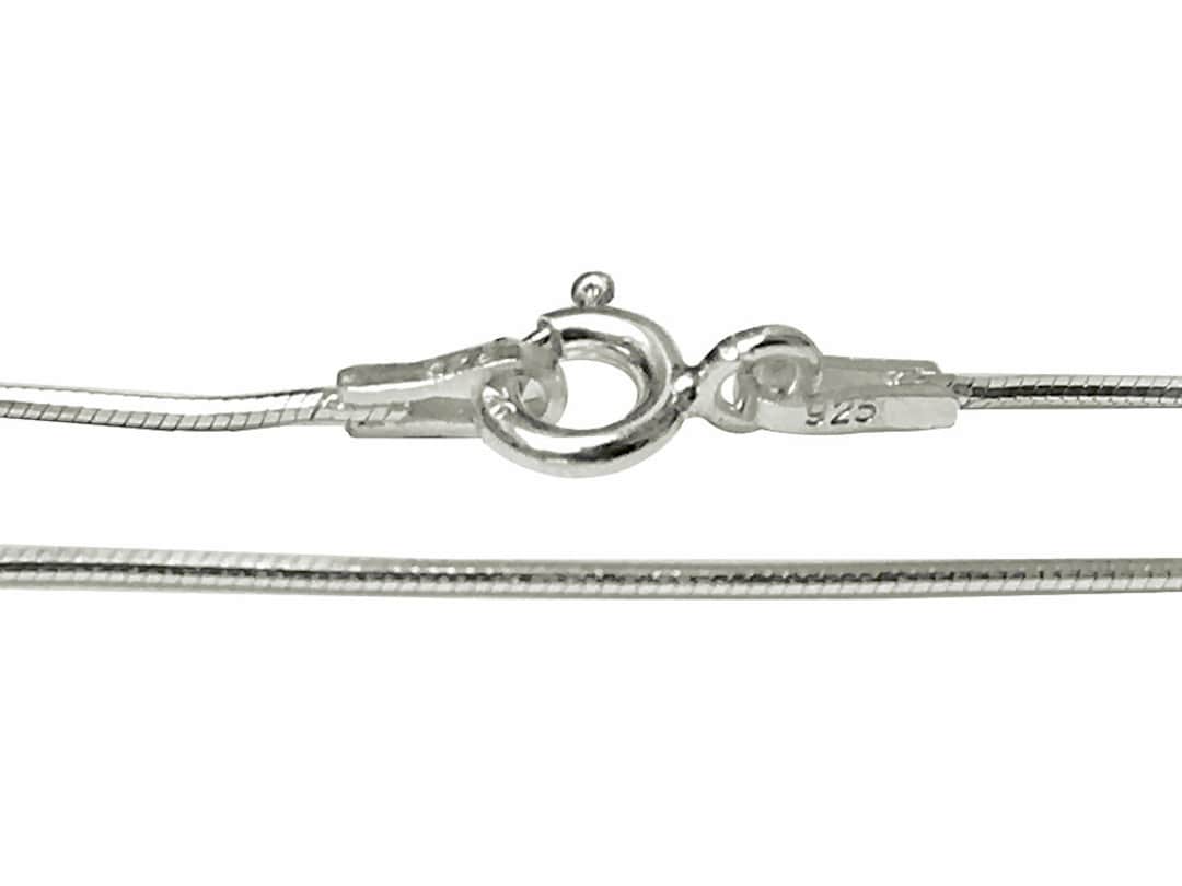 925 Solid Sterling Silver Diamond Cut Snake Chain Finished With Spring ...