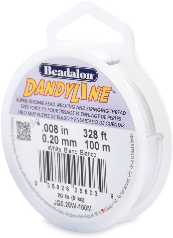 Beadalon DandyLine 0.008 0.20 mm White 328 ft 100 m | Etsy