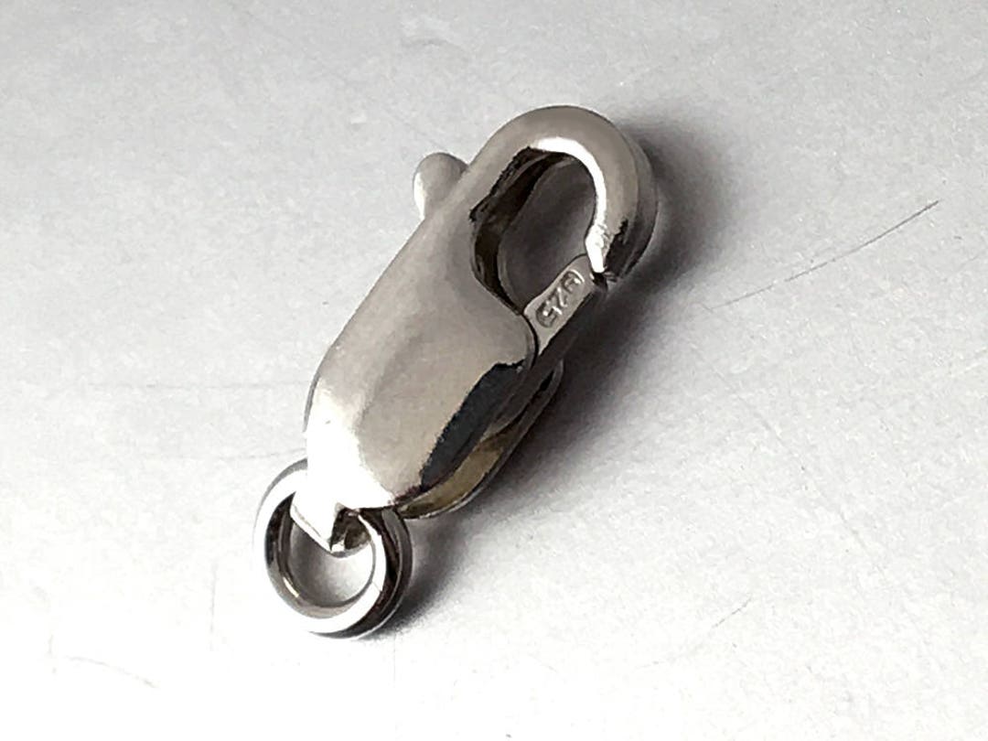 5 Pc Sterling Silver Lobster Claw Clasps With Ring, 10mm Clasps With ...
