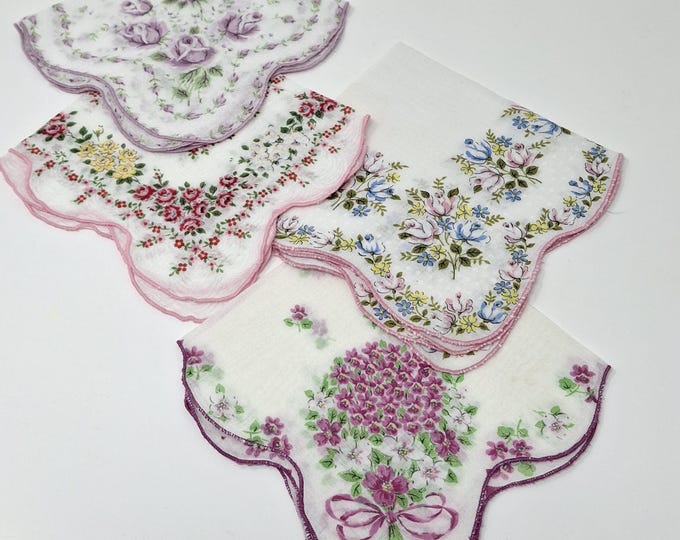 Vintage Ladies Handkerchiefs - Assorted Florals, Hankies, Hanky - Etsy