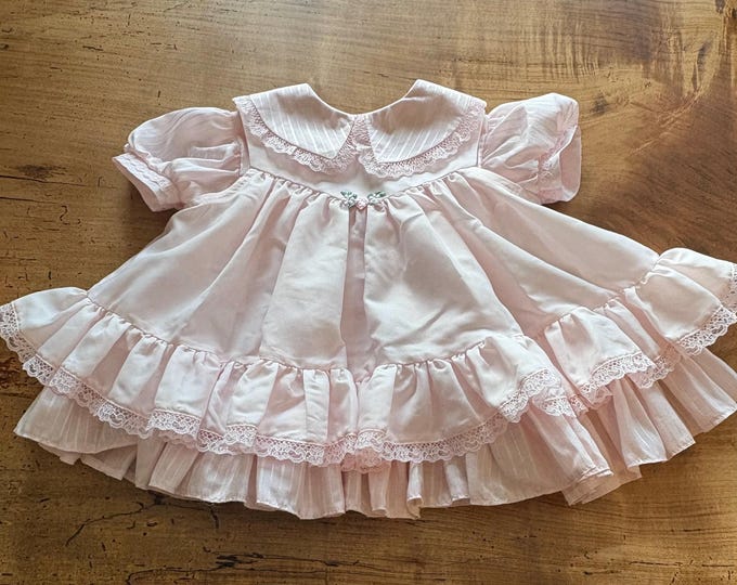 Vintage Baby Infant 6 - 9 Months Pinny Pinafore Little Girls 3 Pc ...