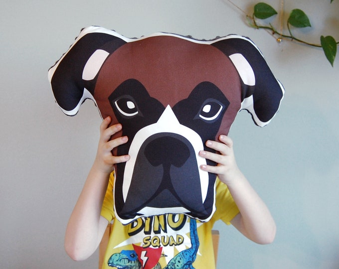 Boxer Dog Printed Pillow Boxer Svg Animal Shaped Plush Toy - Etsy