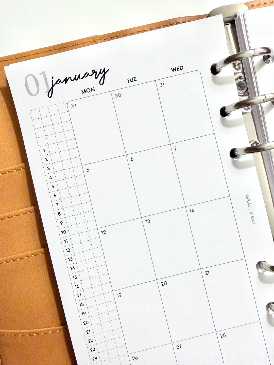 Printed Personal Monthly 2026 Rings Agenda Planner Inserts | Filofax ...