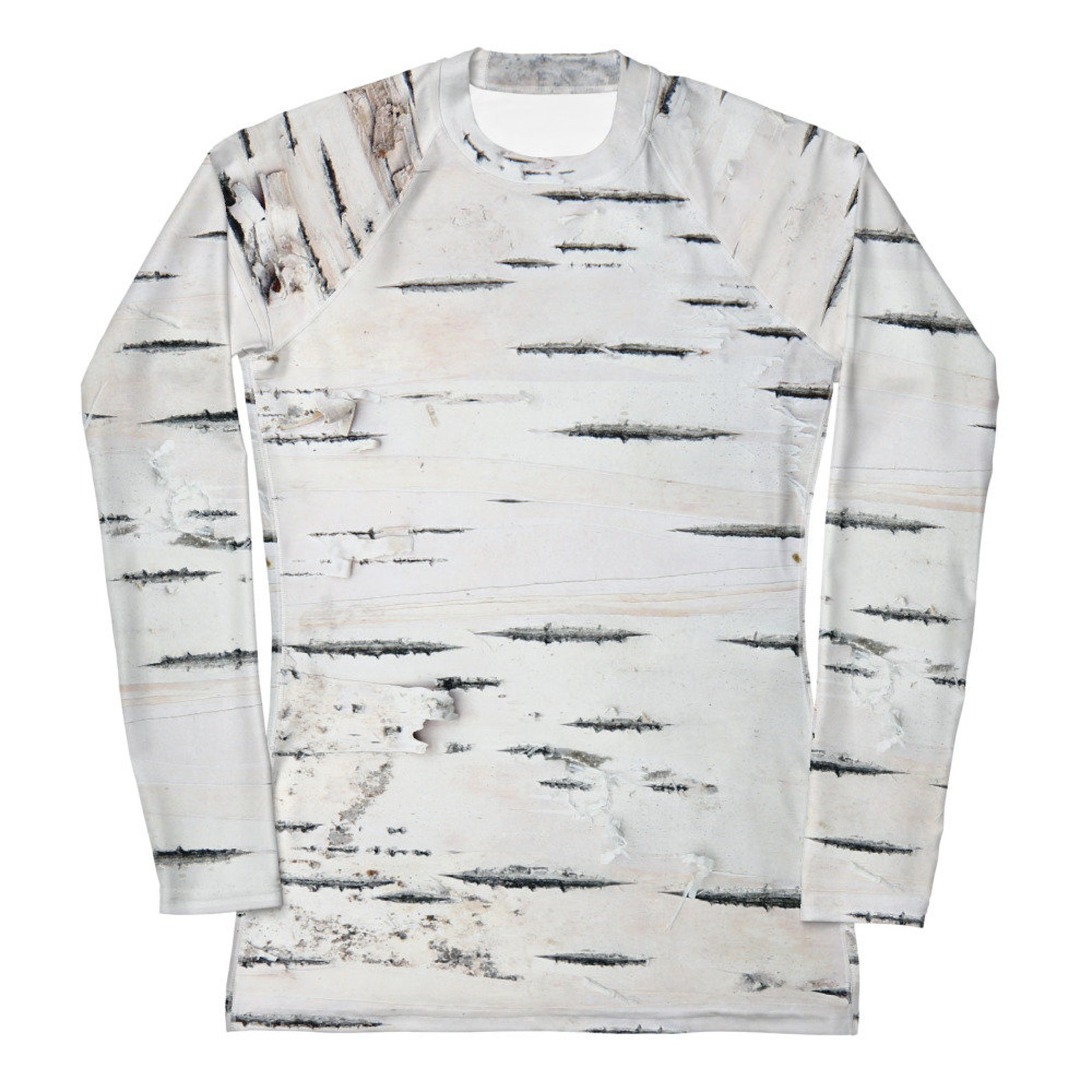 Birch Tree Long Sleeve Top. Nature Activewear. Birch Bark Pattern ...