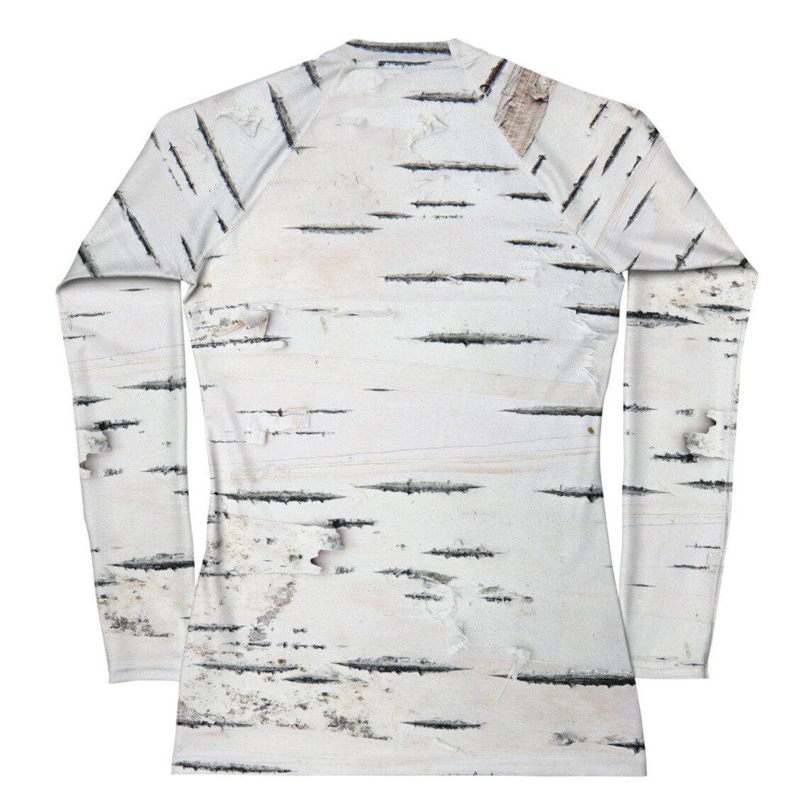 Birch Tree Long Sleeve Top. Nature Activewear. Birch Bark Pattern ...
