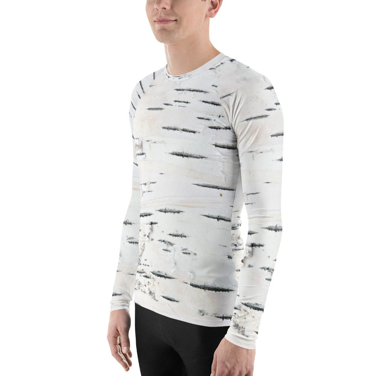 Unisex Birch Bark Shirt. Dye Sublimation on Polyester & Spandex Blend ...
