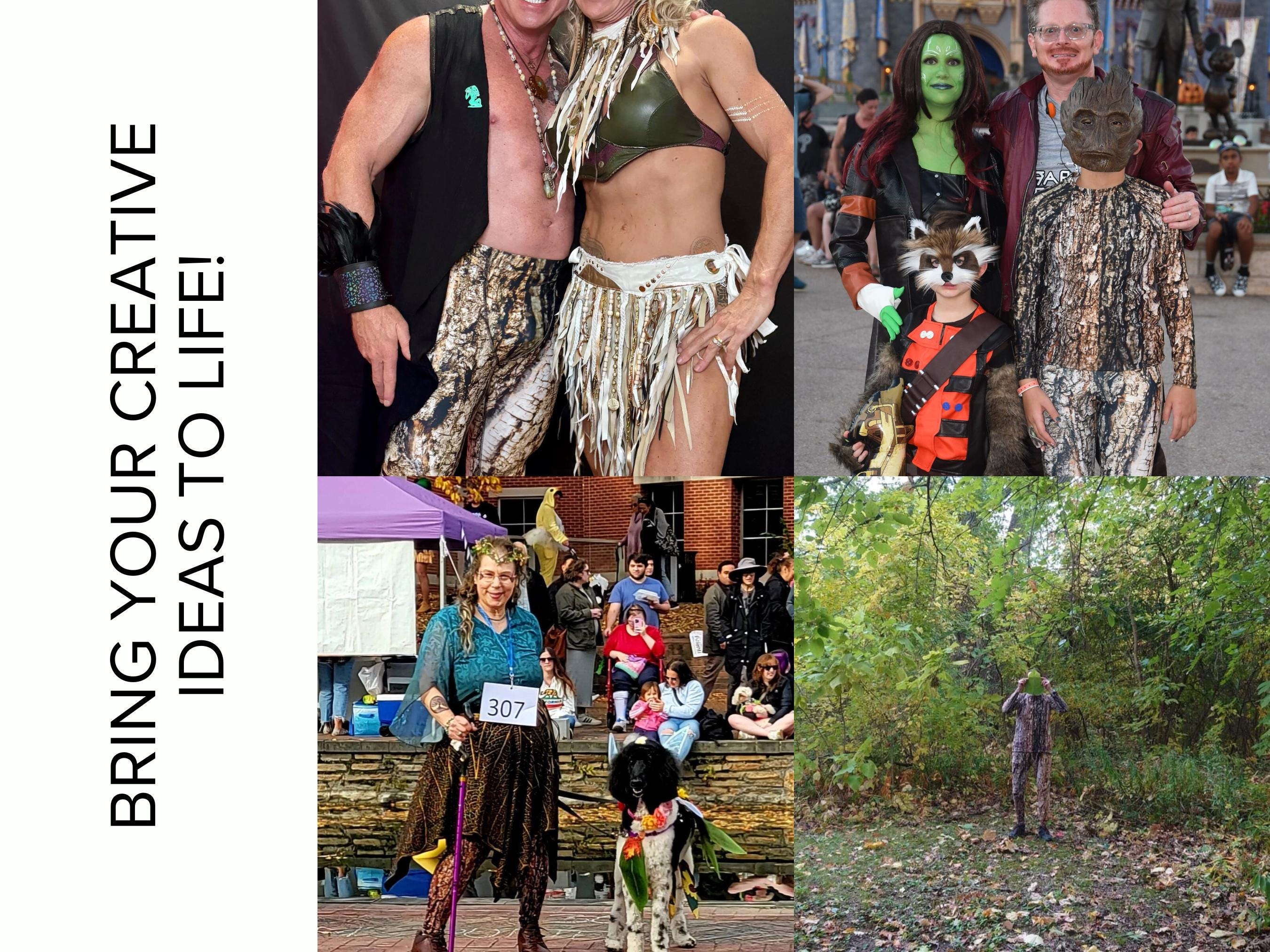 Tree Bark Costume Set: Spandex Bodysuit - Halloween, Cosplay, LARP - Etsy