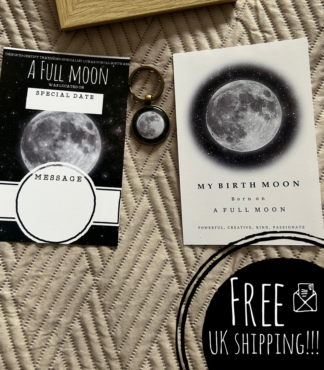 MY BIRTH MOON, Gift Set, Custom Moon Phase Gift Set, Moon Wall Art ...