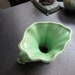 Vintage Cameron Clay Green Cornucopia Vase - Etsy