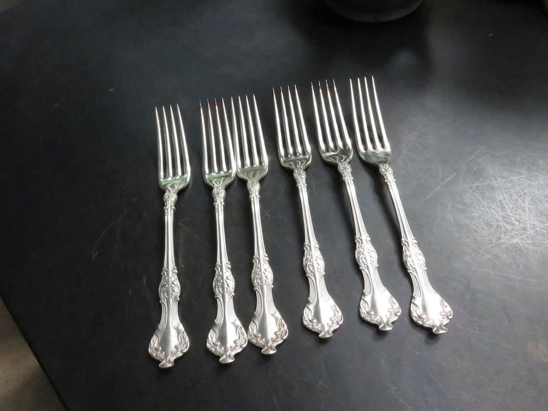 Vintage Lot of 6 Rogers & Bros A1 XII Crest 1906 Forks Silverware ...