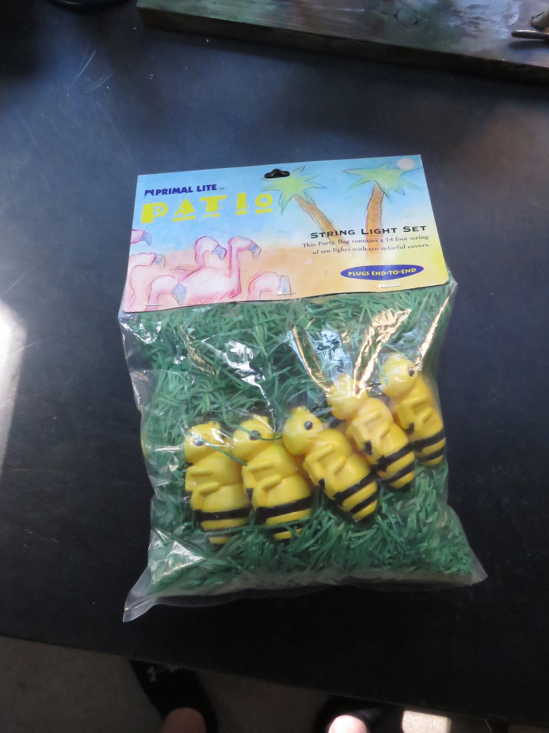 Vintage 1996 Sue Scott Primal Lite Patio Bee Bees Strand of 10 Lights ...
