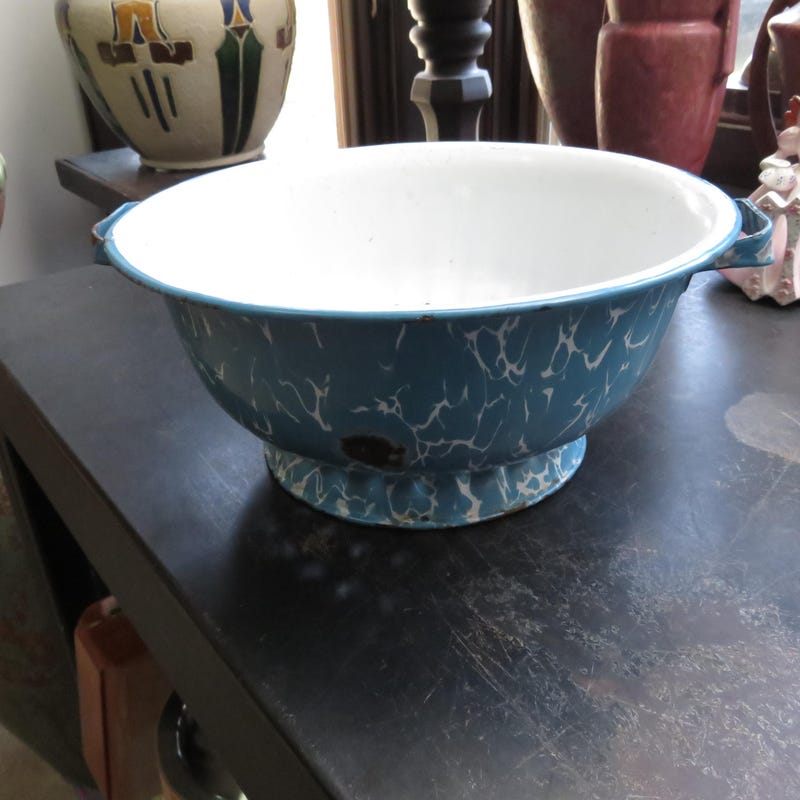 Vintage Speckled Colander - Etsy