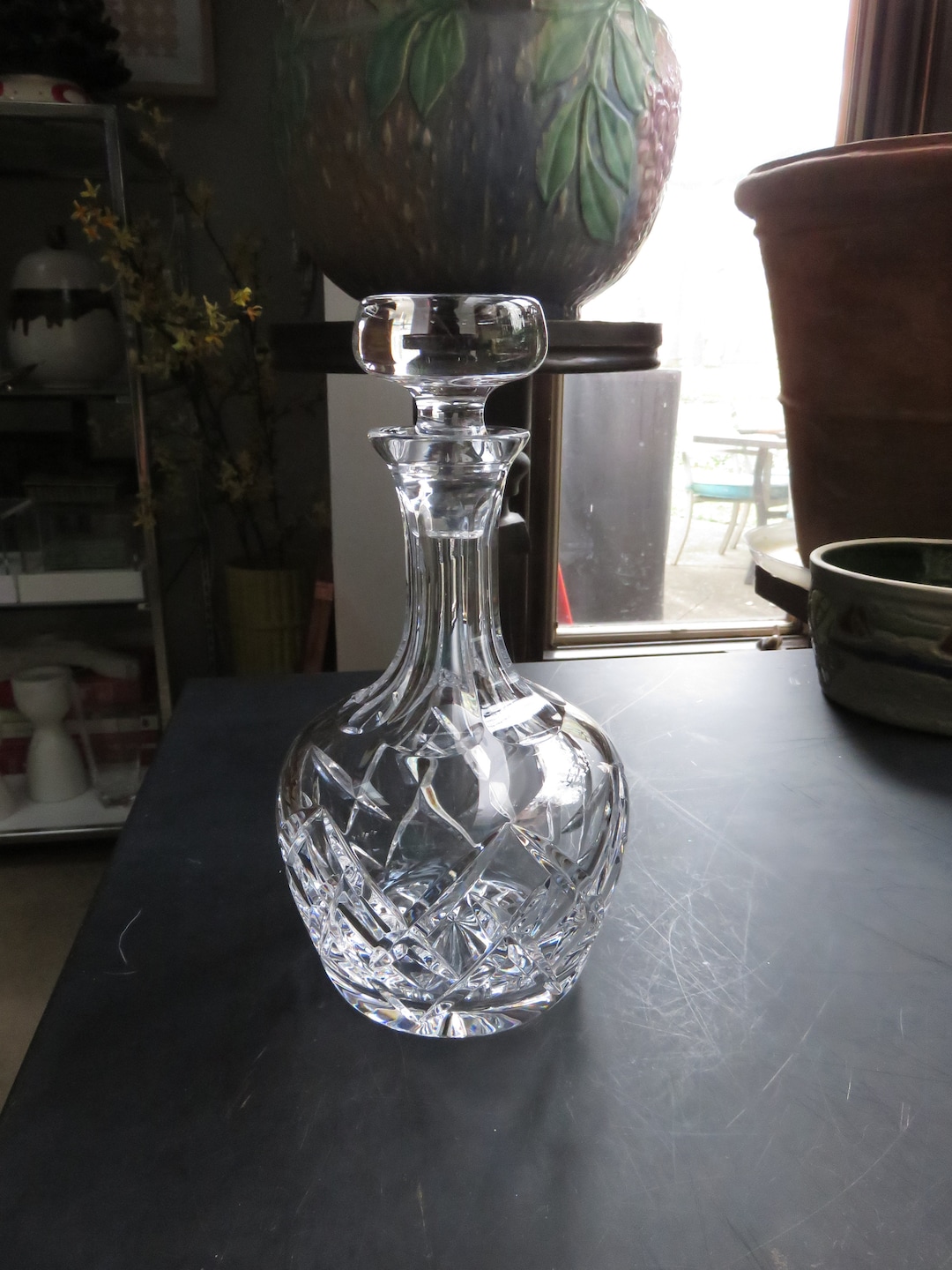 Vintage Atlantis Crystal Glass Decanter Bottle With Stopper - Etsy