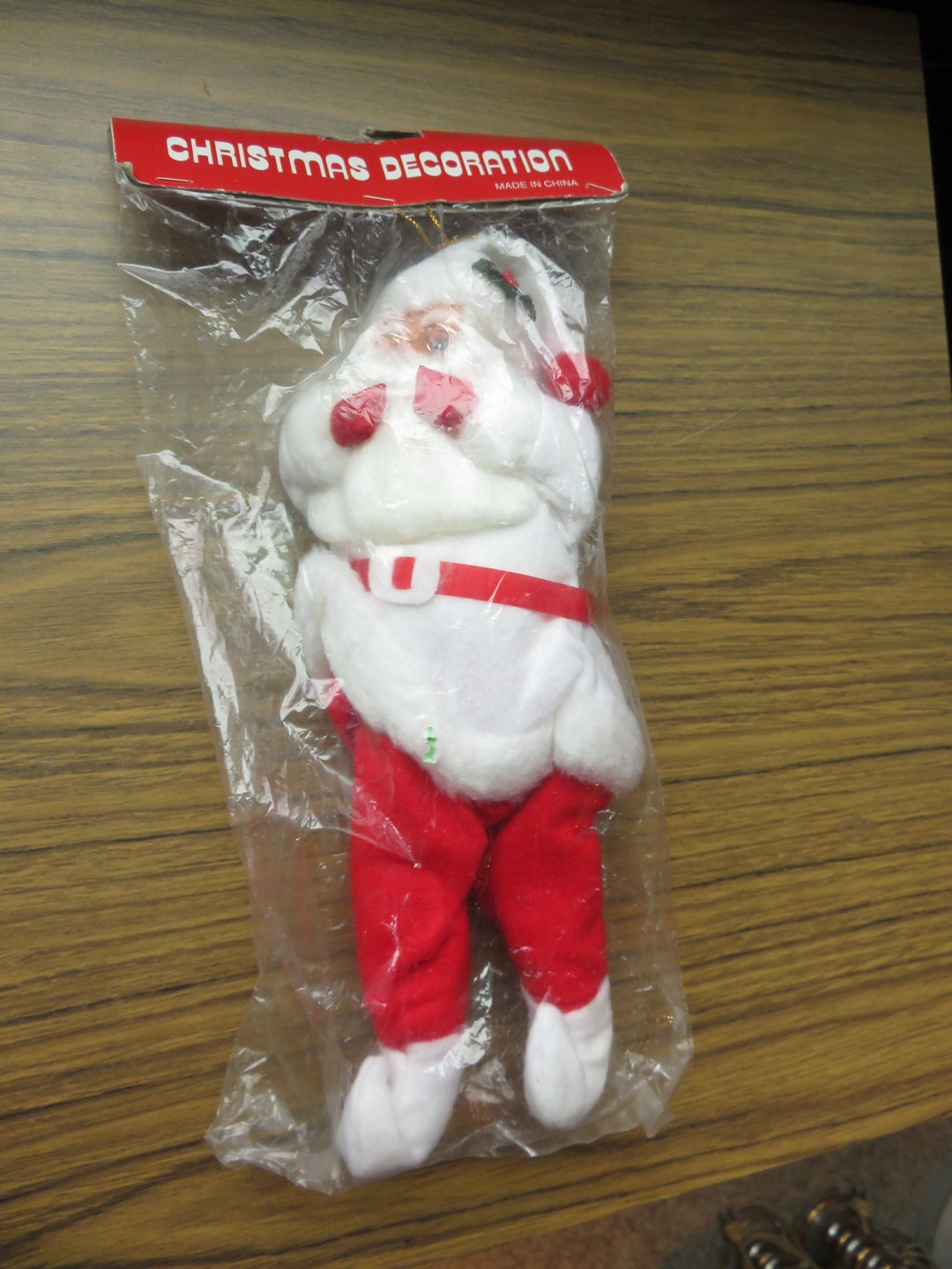 Vintage Christmas Stuffed Plush Santa Doll in Original Package 10 ...