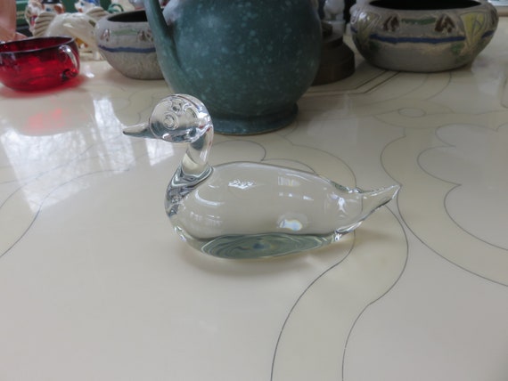 Vintage David C Beaubien DCB 1985 Art Glass Duck Paperweight - Etsy