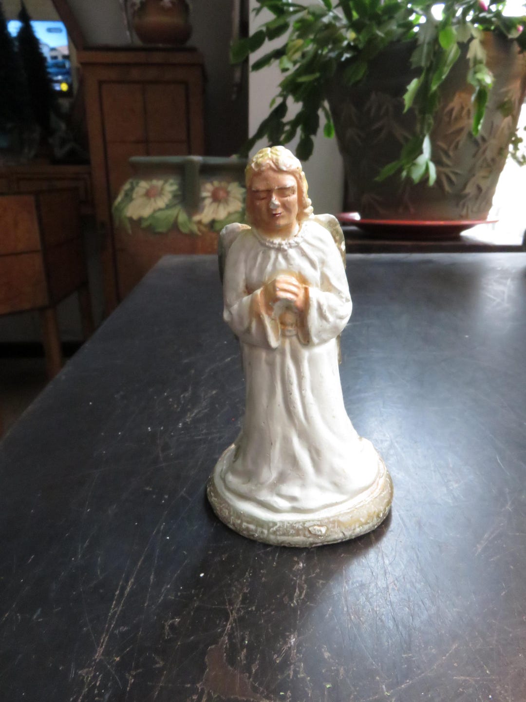 Vintage Angel Chalkware Figure Nativity Manger - Etsy
