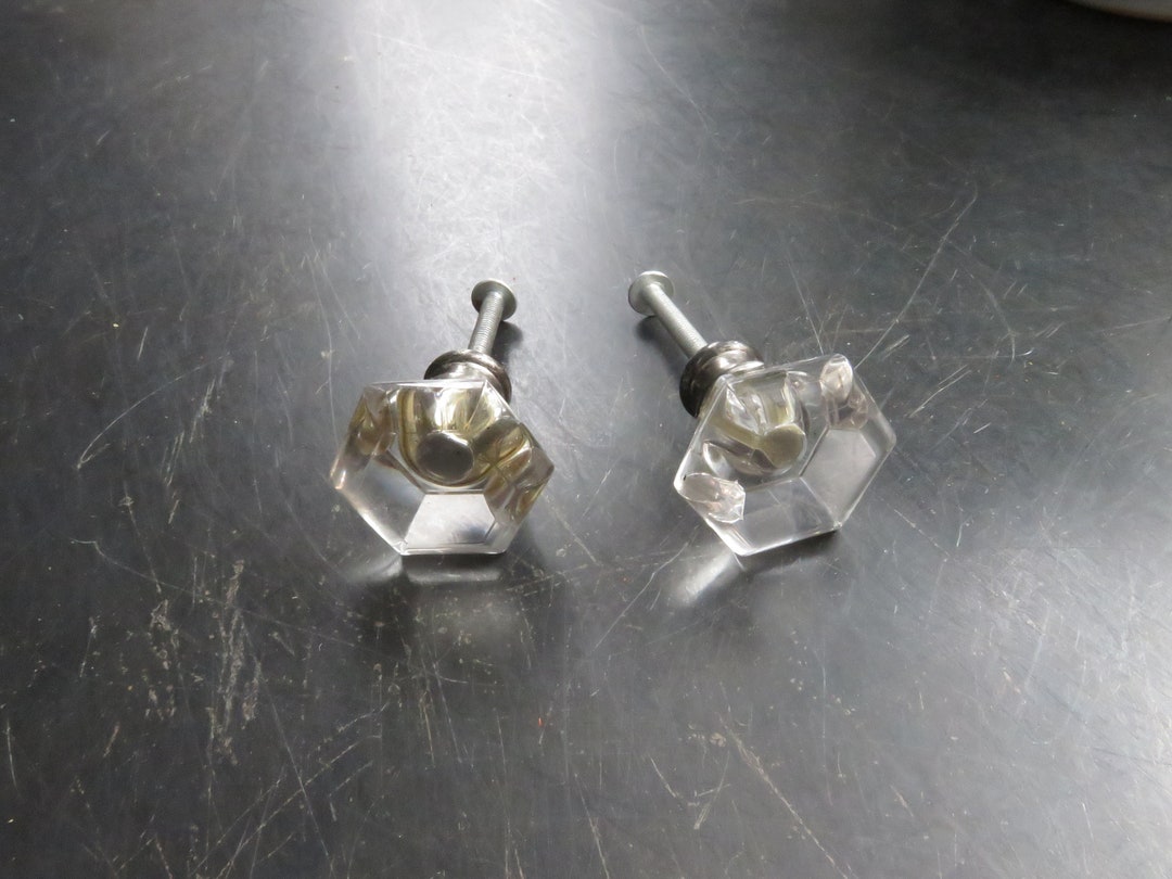 Vintage Lot of 2 Lucite Plastic Drawer Pull Salvage Repurpose - Etsy
