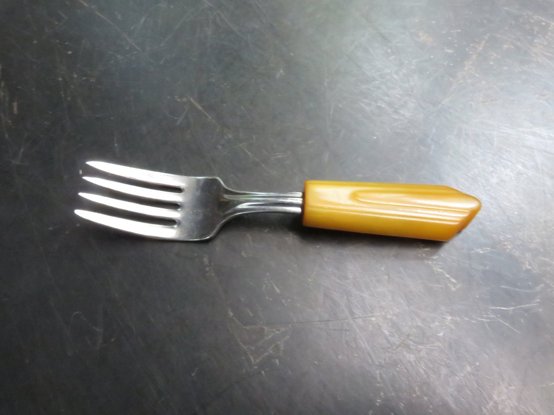 Vintage Bakelite Baby Fork Art Deco - Etsy