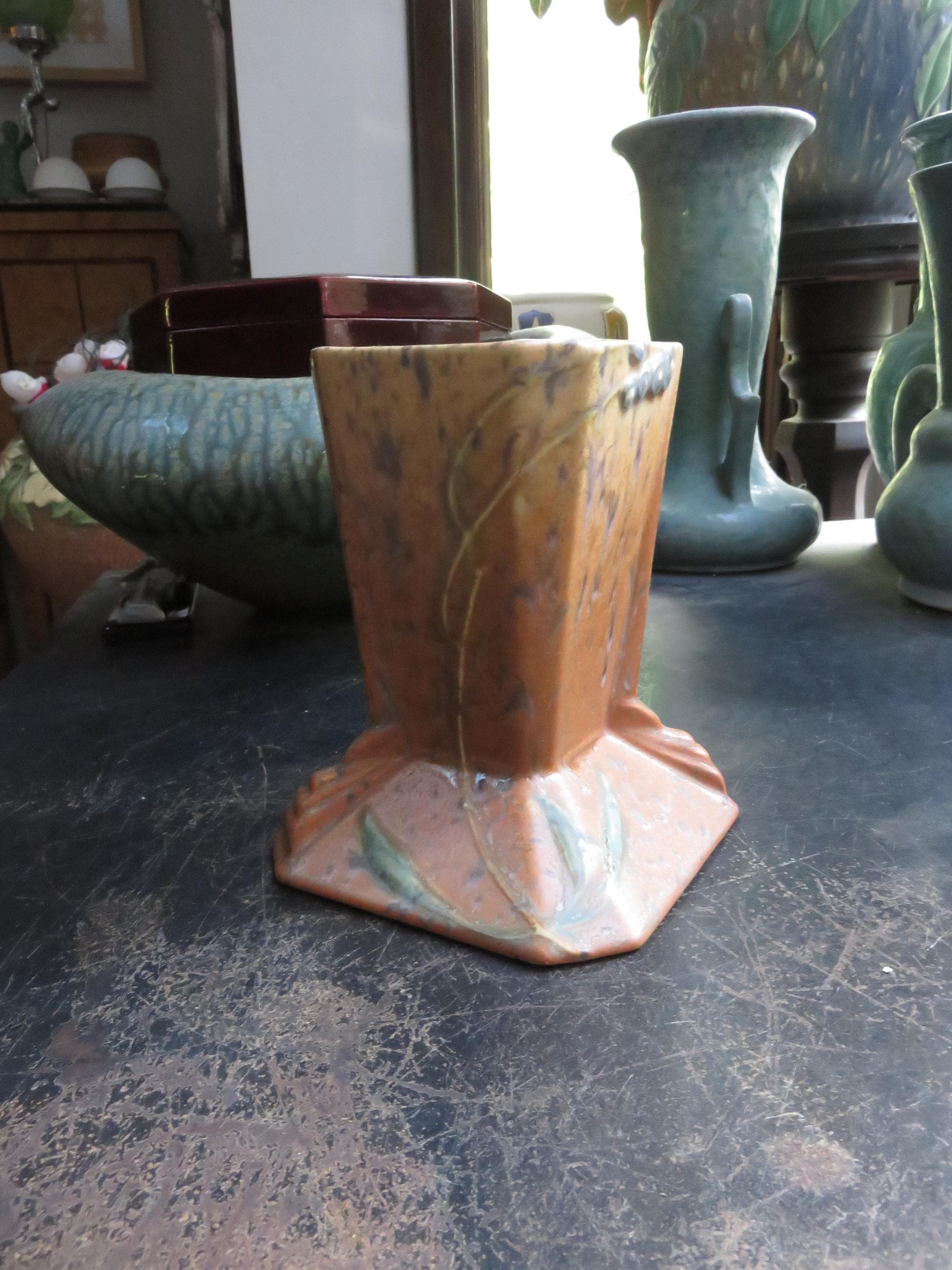 Vintage Roseville Futura Art Deco Stump Pottery Vase - Etsy
