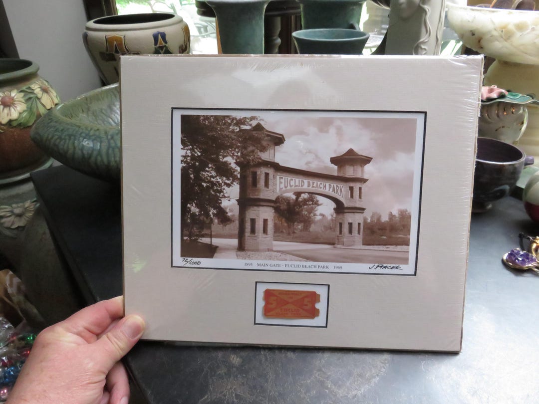 Jim Ptacek Artist Euclid Beach Park With Ticket Cleveland Ohio - Etsy