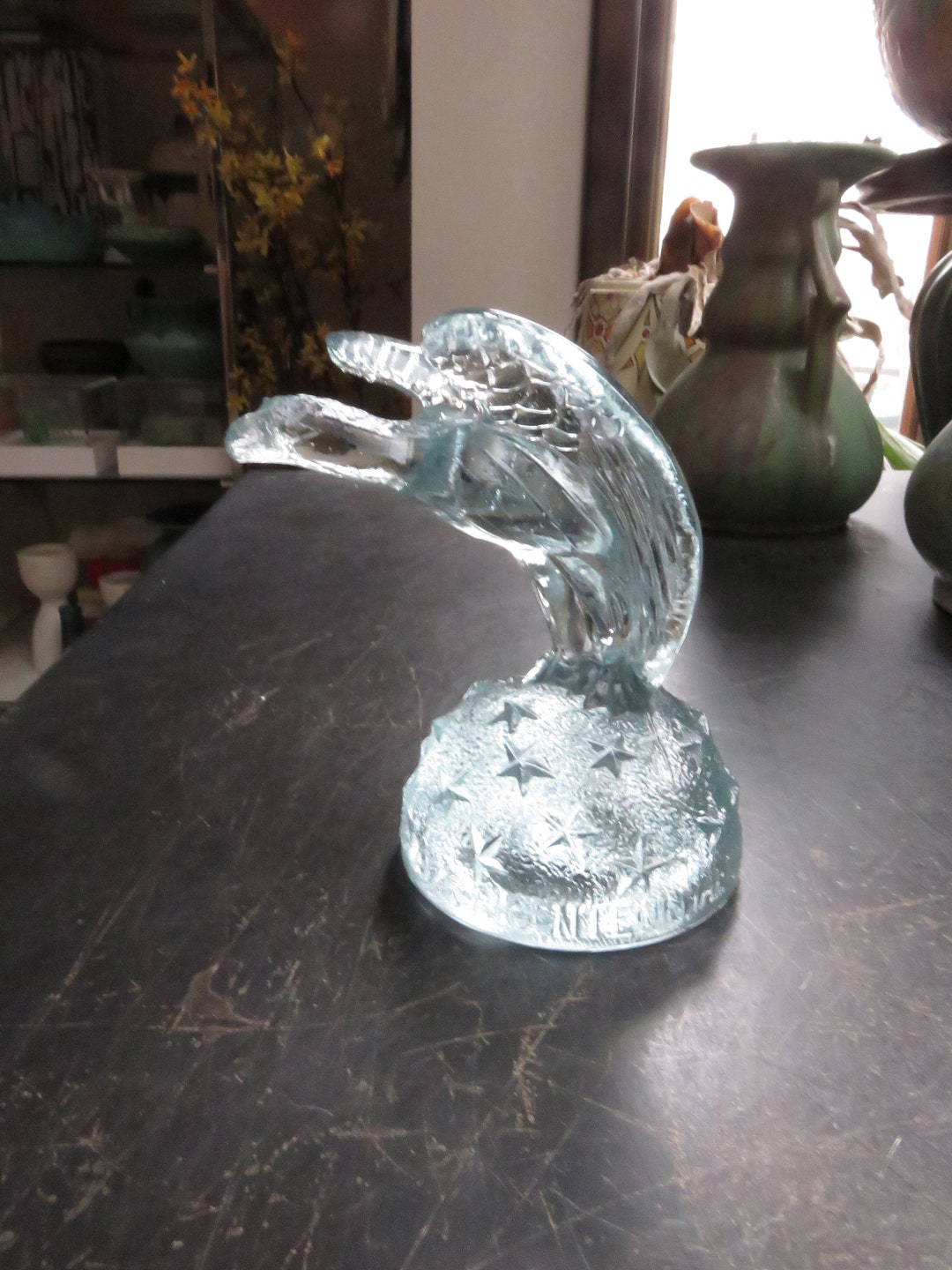 Vintage Summit Art Glass Bicentennial Eagle Paperweight Figure United ...