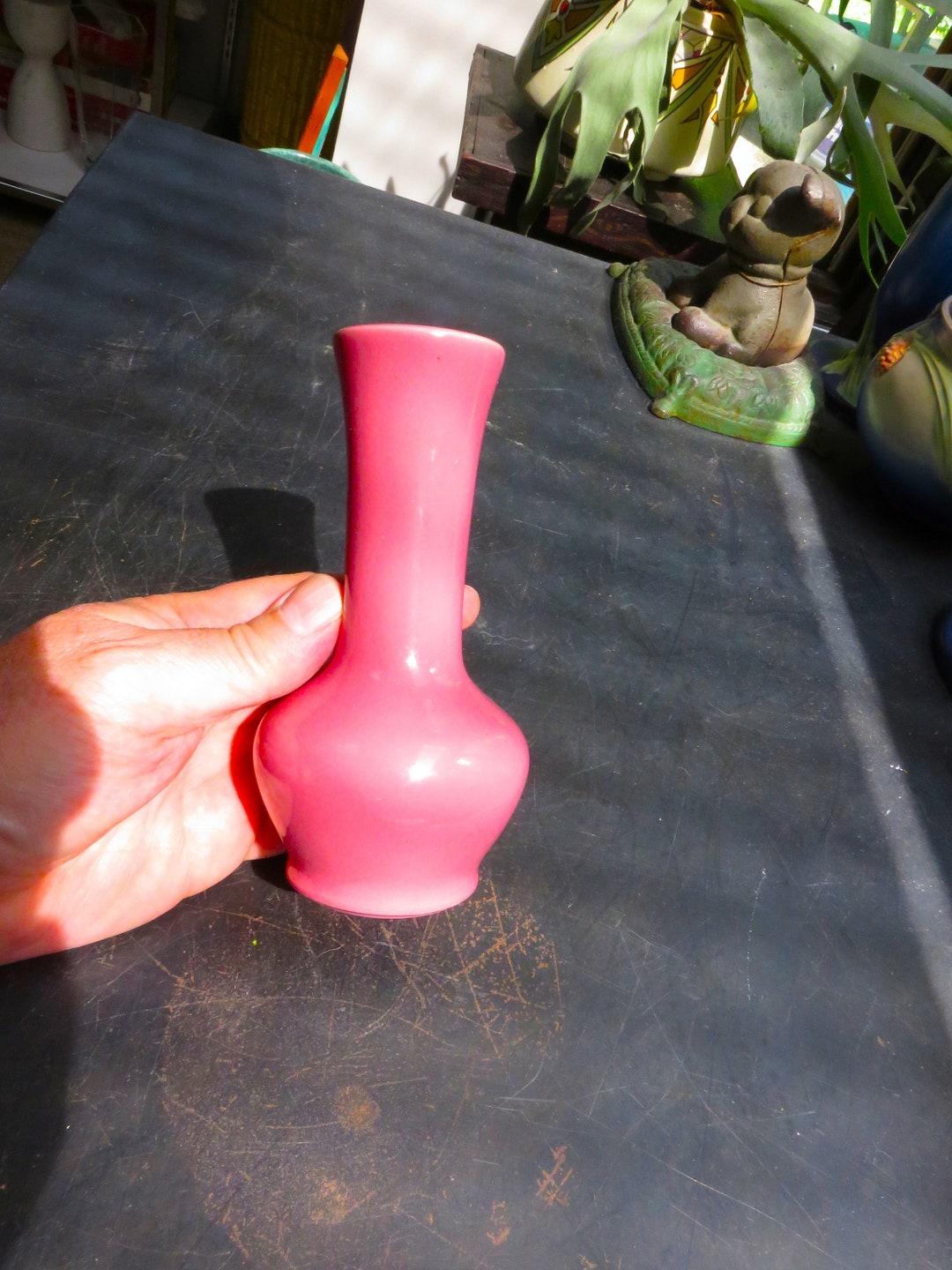 Vintage USA Art Pottery Mauve Vase - Etsy