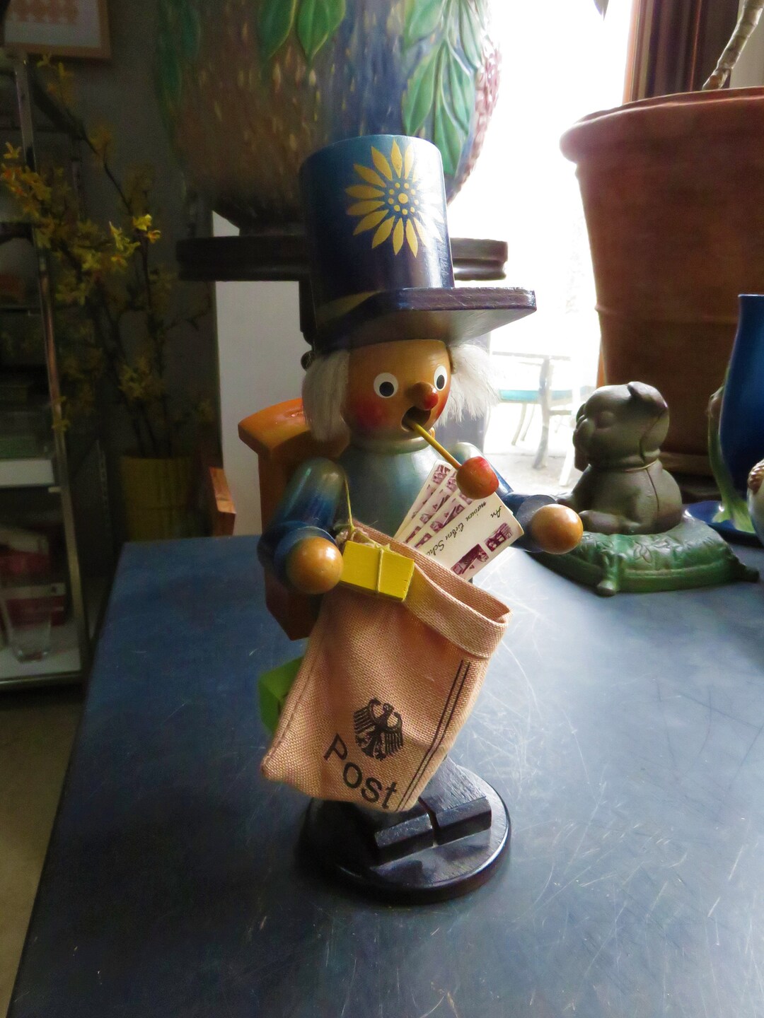 Vintage Steinbach Smoker Bank Postman Mailman Wooden Wood Figure - Etsy