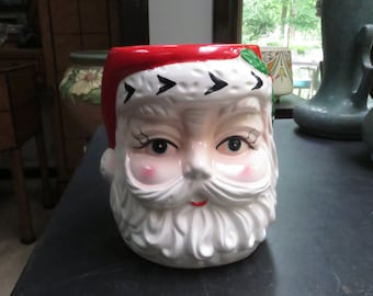 Santa Head Vintage Caldor Christmas Planter Cachepot - Etsy
