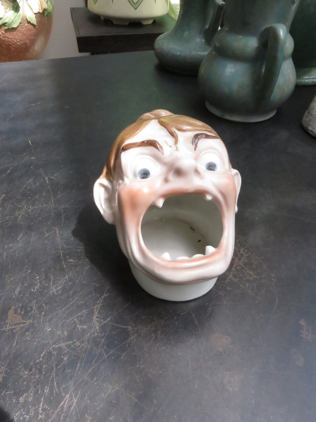 Vintage Scary Old Lady Ashtray or Trinket Holder - Etsy